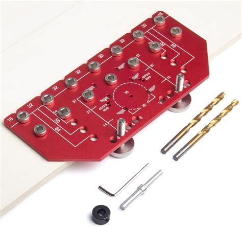2 In 1 Shelf Pin And Hinge Jig Aluminum Alloy Includes 14 And 5mm