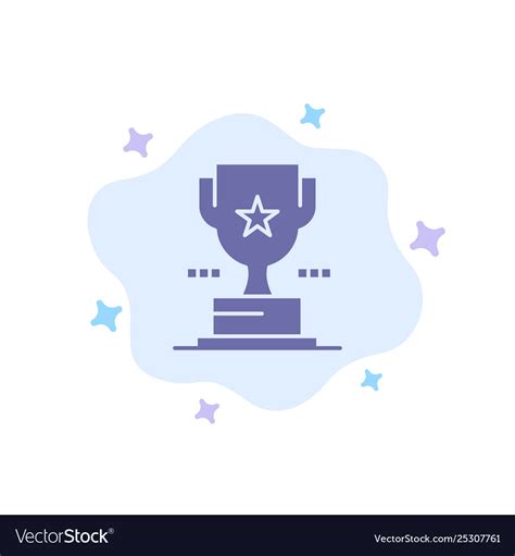 Cup Trophy Prize Achievement Blue Icon Royalty Free Vector