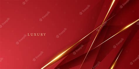 Premium Vector Abstract Background Design Modern Red And Gold Geometric Elements Vector
