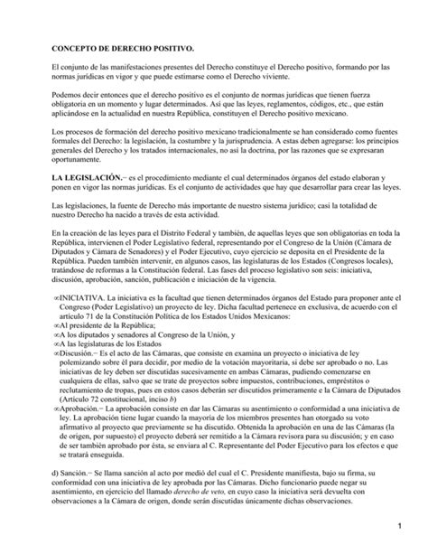 Derecho Positivo Actual