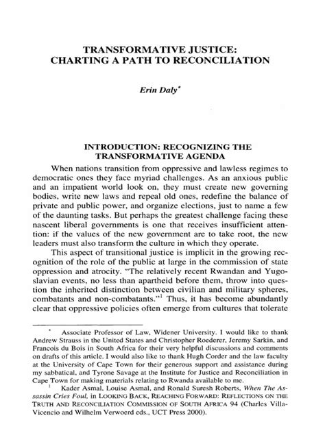 Transformative Justice Pdf Transitional Justice Crimes Against