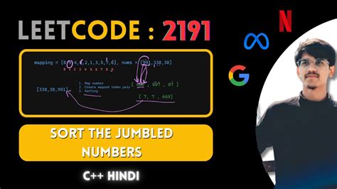 Leetcode 2191 Sort The Jumbled Numbers C Hindi Abhishek Sensei Youtube