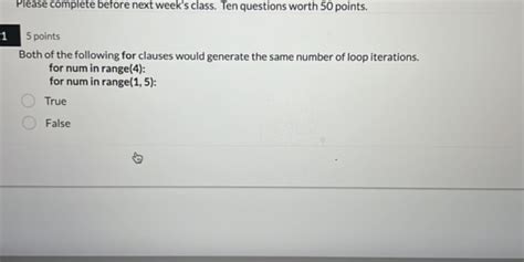 Please Complete Before Next Weeks Class Ten StudyX