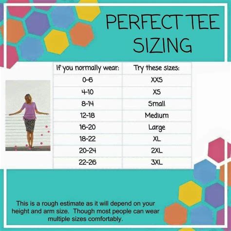 Perfect Tee Sizing Lularoe Lularoe Styling Lularoe Styles Guide