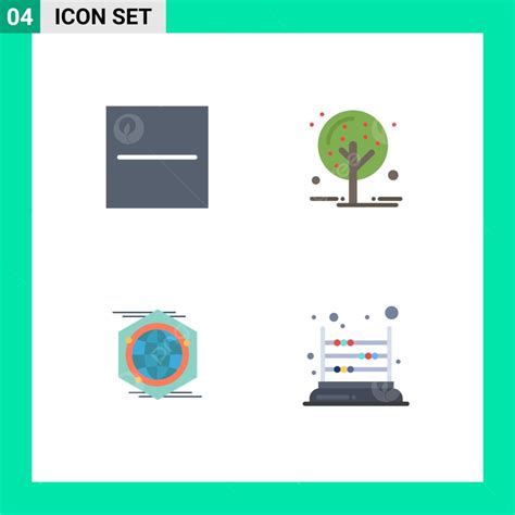 Pictogram Set Of 4 Simple Flat Icons Of Close Of Pictogram Game Png And Vector With