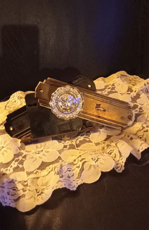 Antique Glass Door Knobs Set Etsy