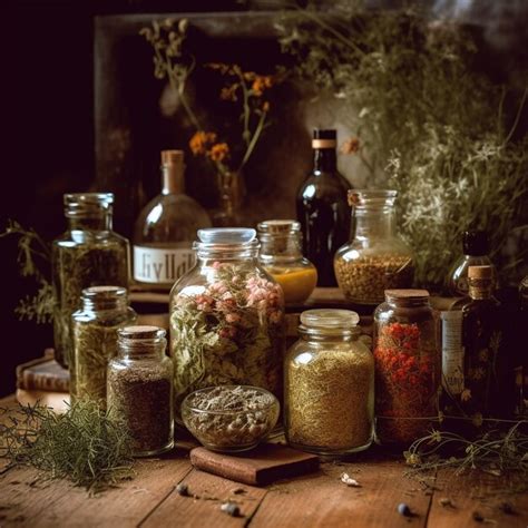 Premium Ai Image Generative Ai Herbal Essence Alternative Healthy