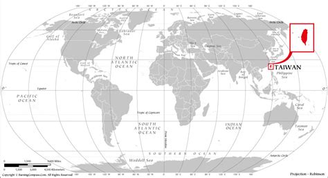 World Map Of Taiwan