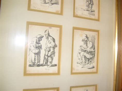 Rembrandt Van Rijn Series Of 6 Rembrandt Etching Print 1635 1639