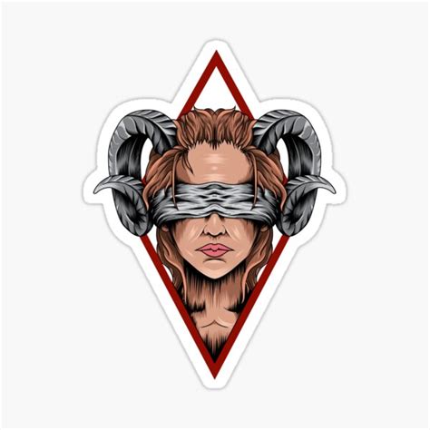 Dark Art Creepy Horned Woman Sticker For Sale By Bibichaton Redbubble