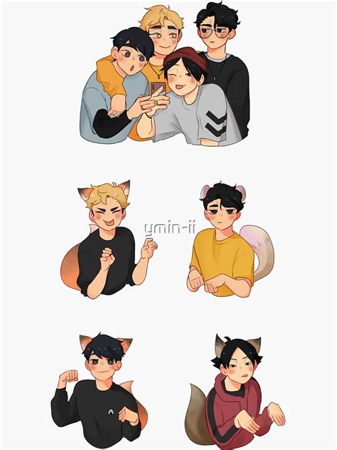 Miya Four Sheet Sticker For Sale By Ymin Ii Redbubble