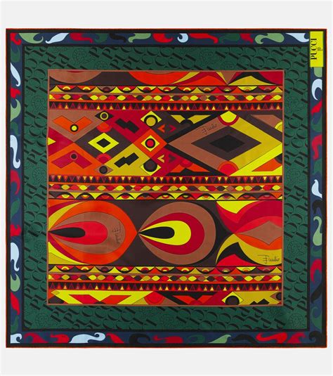 Pucci Printed Silk Twill Scarf Emilio Pucci
