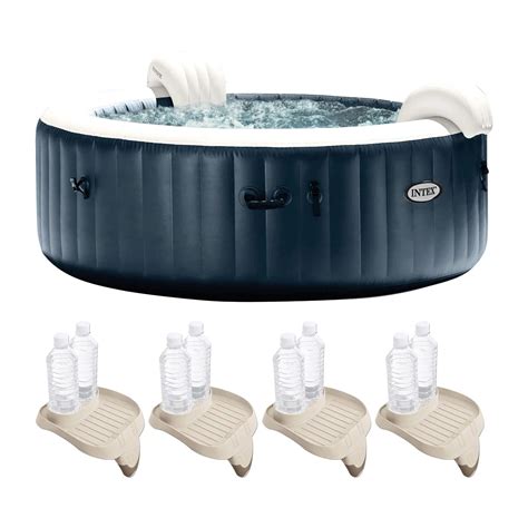 Intex Purespa Plus Portable Inflatable Hot Tub 85x28 W 4 Cup