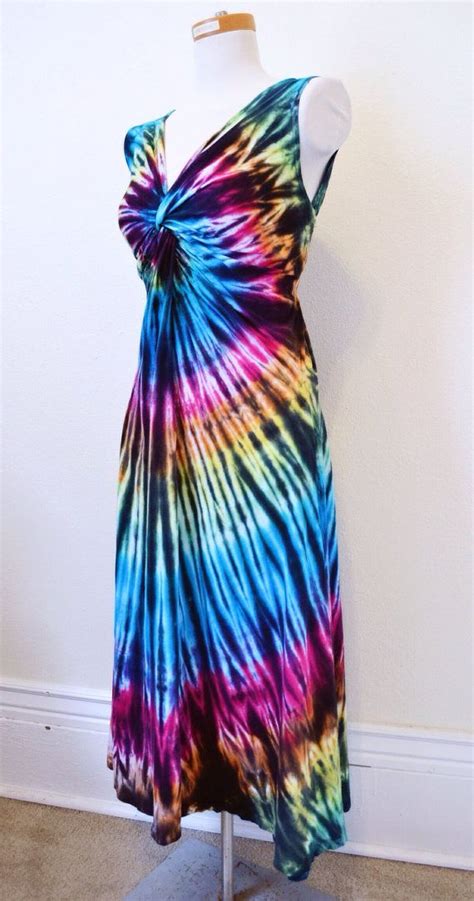 Tie Dye Dress Maxi Dress Hippie Dress Long Dress Hippie Dresses Tie Dye Dress Tie Dye Fashion
