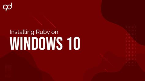 Installing Ruby On Windows 10 Using Rbenv YouTube