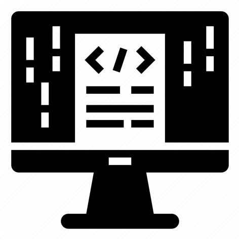 Code Computer Monitor Optimization Program Technology Icon