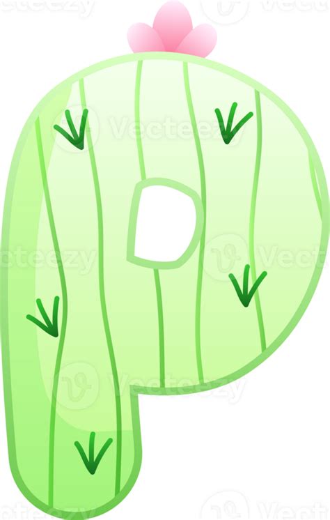 Cactus Alphabet Letter P 36030620 Png