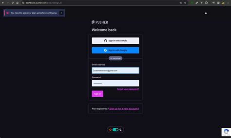 how to get pusher app credentials