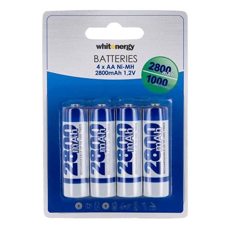 Akumulator AA WHITENERGY 08401 Ni MH 2800 MAh 1 2 V 4 Szt
