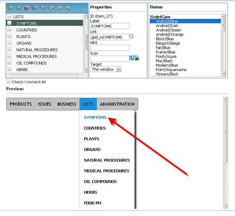 Menu Items Do Not Show Up Menu Menu Tree Scriptcase Low Code