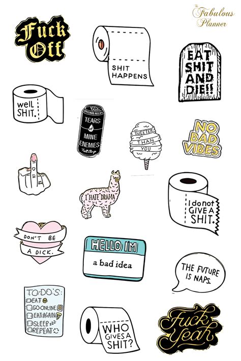 Sassy Girl Stickers 1 Sheet The Fabulous Planner