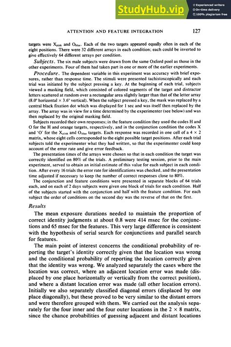 A Feature Integration Theory Of Attention Pdf