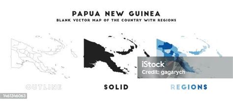 파푸아 뉴기니 지도 인포그래픽을 위한 파푸아뉴기니 국경 벡터 국가 모양입니다 벡터 그림입니다 개념에 대한 스톡 벡터 아트 및 기타 이미지 Istock