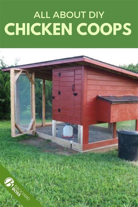 A Chicken Coop With The Words All About Diy Chicken Coops