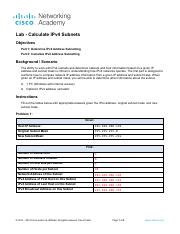 Allison Powell Lab Calculate Ipv Subnets Pdf Lab