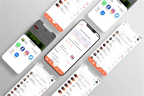 Social Mobile App UI Design Mockup UI UX Design On Behance