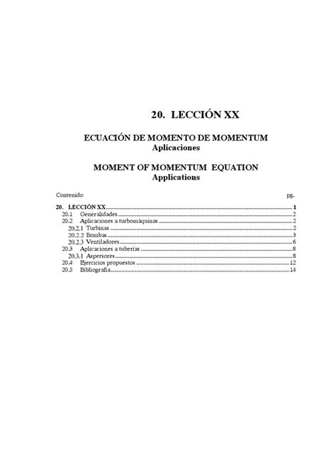 Ec De Momento Angular Pdf Turbomaquinaria Velocidad