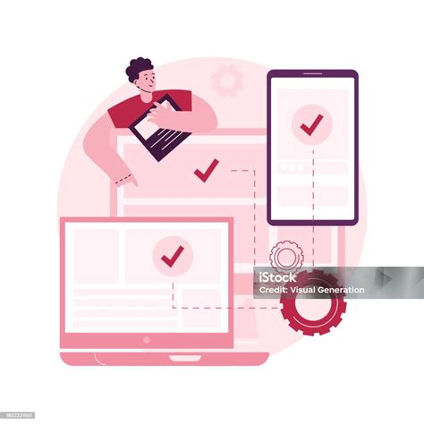 Crossplatform Development Abstract Concept Vector Illustration Stock