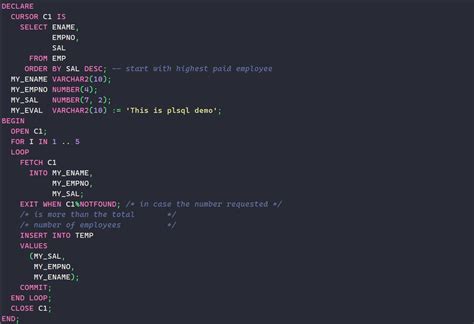 Plsql Developer • Dracula Theme
