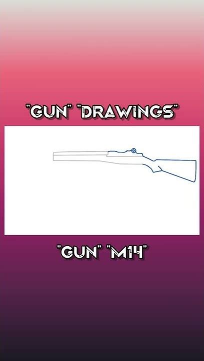 M14 Gun Drawing M14 Bandook Drawing How To Draw Bandook Drawing Draw