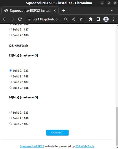 Flash Your ESP32 Based Player With The Latest Firmware Via Web Browser