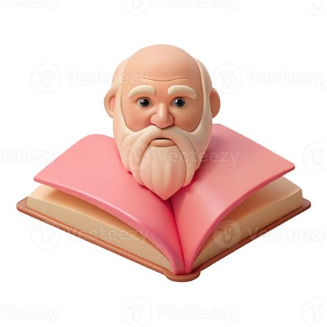 Wise Old Man 3d Illustration On Book 52554396 Png