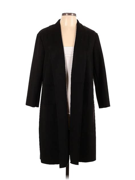 Catherine Catherine Malandrino Solid Black Jacket Size L 75 Off