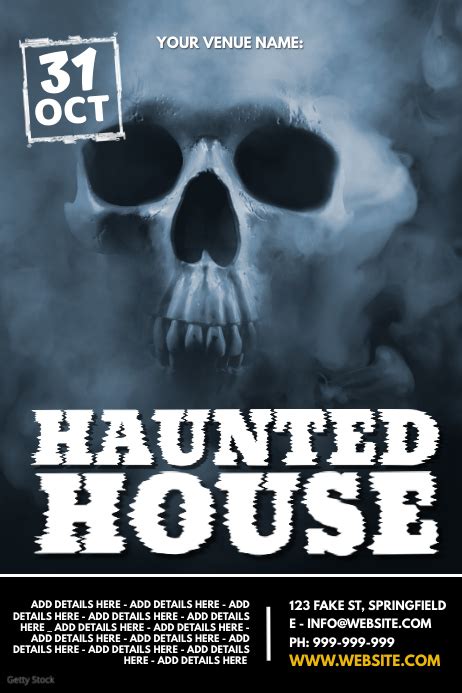 Haunted House Poster Template Postermywall