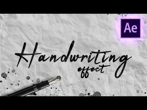 Handwriting Effect Tutorial After Effects CC YouTube In Handwriting After Effects