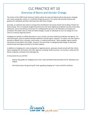 Fillable Online Overview Of Name And Gender Change Fax Email Print PdfFiller