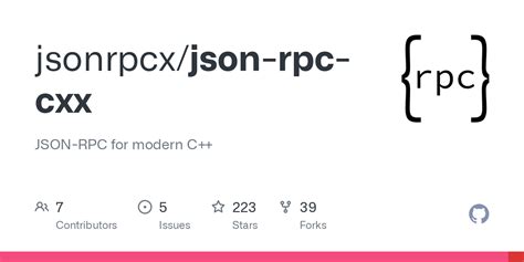 Github Jsonrpcxjson Rpc Cxx Json Rpc For Modern C