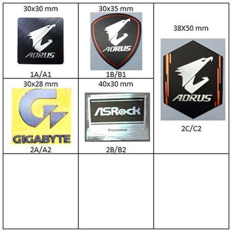 Jual Sticker Gigabyte Aorus Asrock Original 2 B Kab Karawang