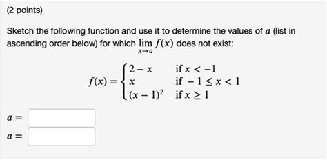 solved 2 points sketch the following function and use it