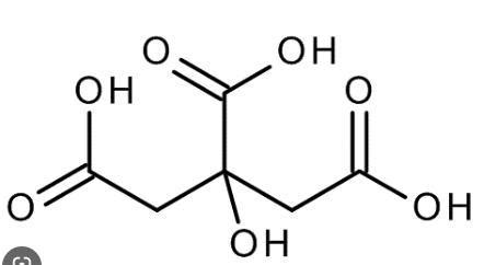 A fórmula estrutural do anexo é o ácido cítrico Por que o nome IUPAC do ácido cítrico de