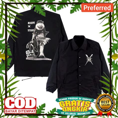 Jual Warna Warni Trendy Motif Sporty Jaket Coach Anime Onepiecejaket