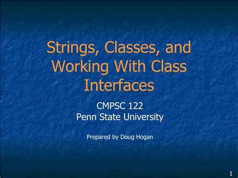 Ppt Strings Classes And Working With Class Interfaces Powerpoint Presentation Id2990392
