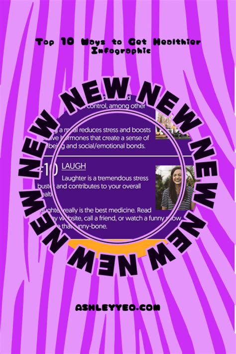 Top 10 Ways To Get Healthier Infographic Ashley Yeo