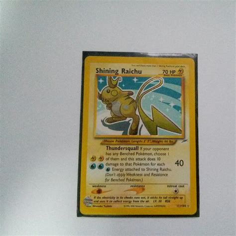 Shining Raichu Pokemon Card Hobbies And Toys Toys And Games On Carousell