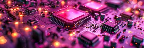 Premium Photo Advanced Semiconductor Technology Closeup Of A Microprocessor Chip Integrated On