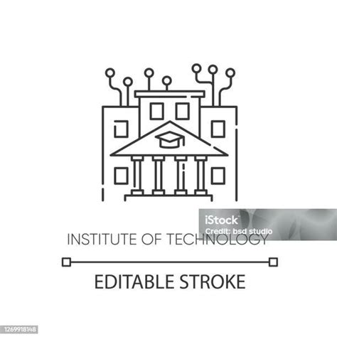技術學院圖元完美線性圖示向量圖形及更多互聯網圖片 互聯網 剪裁圖 可編輯筆觸 Istock